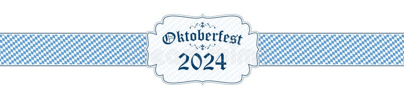 Oktoberfest Banner with Text Oktoberfest 2024 Stock Vector ...