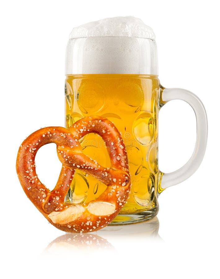 Oktoberfest-Bier Mit Brezel Stockfoto - Bild: 30642650
