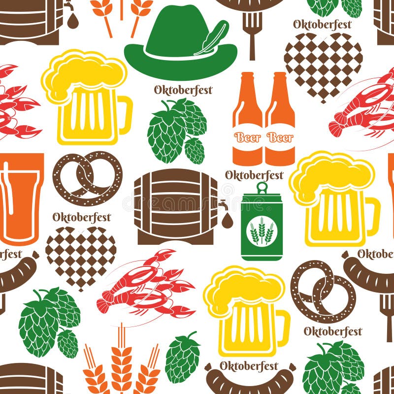 Oktoberfest pattern editorial photography. Illustration of alcohol ...