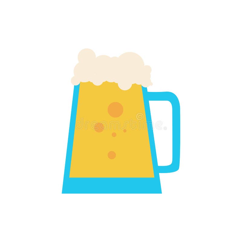 Simple Beer Pitcher Flat Icon Stock Vector - Illustration of fest ...