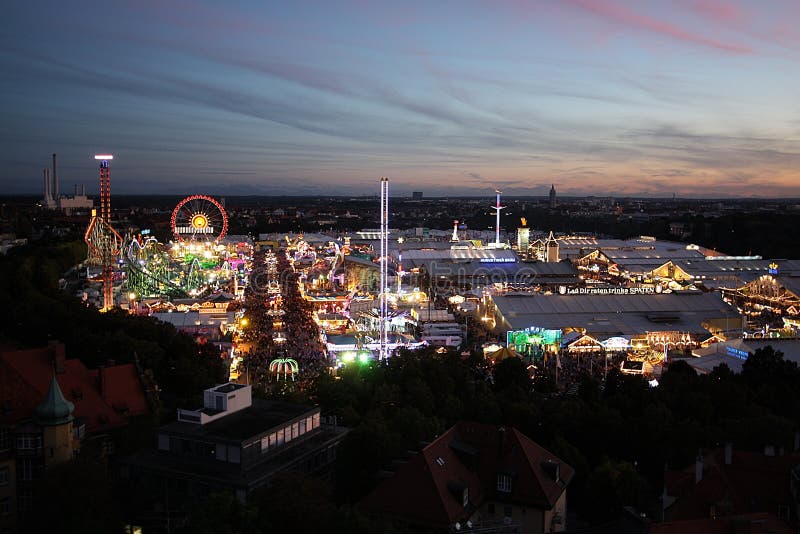Oktoberfest at night editorial photography. Image of germany - 22580142