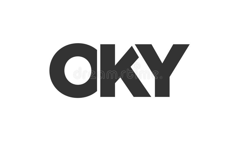 OKY Logo Design Template with Strong and Modern Bold Text. Initial ...