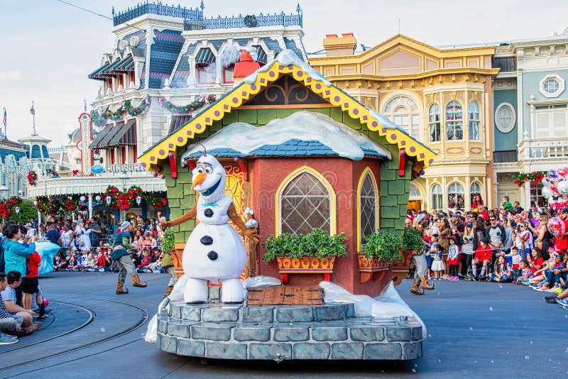 Olaf Snowman in the Christmastime Parade Editorial Photo - Image of ...