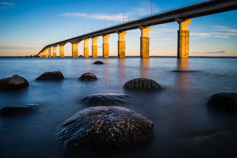 Oland Bridge stock photo. Image of seascape, stones, kalmar - 60288968