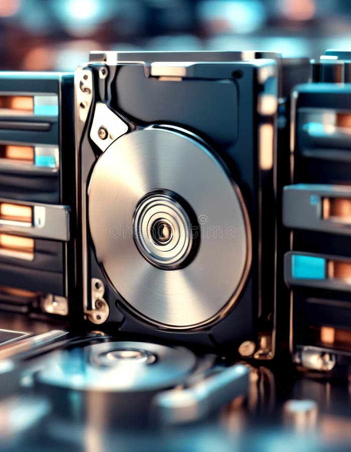 Olated Database Concept Folders Hard Icon Storage Disk Cyberspace ...