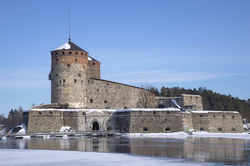 Olavinlinna Ancient Fortress. Savonlinna Stock Photo - Image of ...