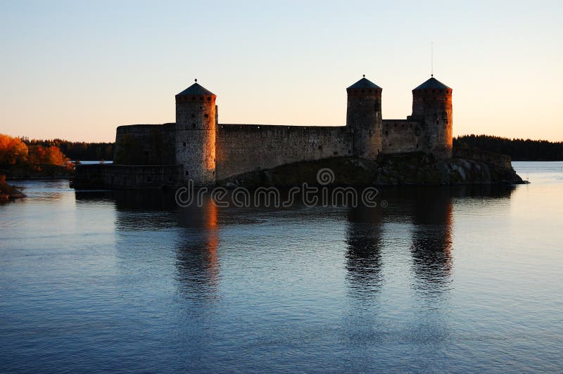 Olavinlinna castle stock photo. Image of olavinlinna - 13374508