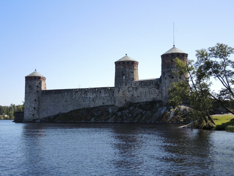 Olavinlinna Castle stock photo. Image of bastion, savonlinna - 48310562