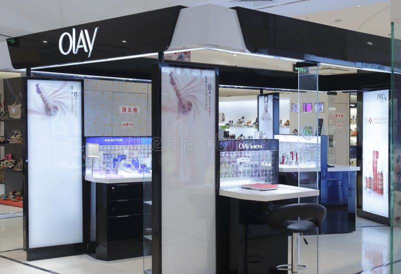 Olay cosmetics counter editorial photography. Image of female - 41928447