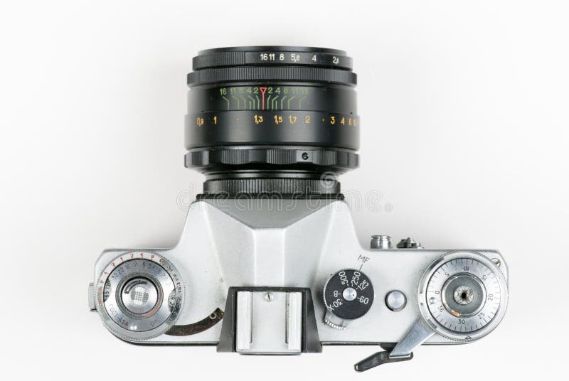 Old 35mm camera stock photo. Image of fashioned, isolated - 9414398