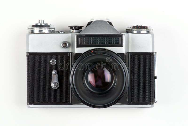 Old 35mm camera stock photo. Image of fashioned, isolated - 9414398