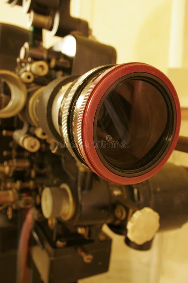 An old 35mm film projector stock image. Image of zoom - 2191373