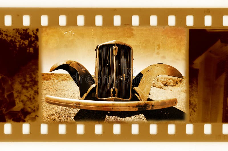 Old 35mm Frame Photo with Retro Car Stock Image - Image of oldies ...