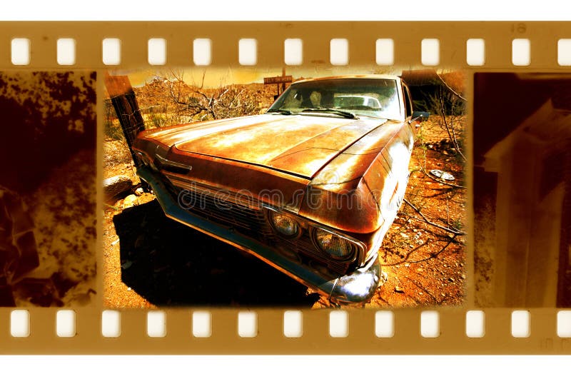 Old 35mm Frame Photo with Usa Retro Car Stock Photo - Image of antique ...