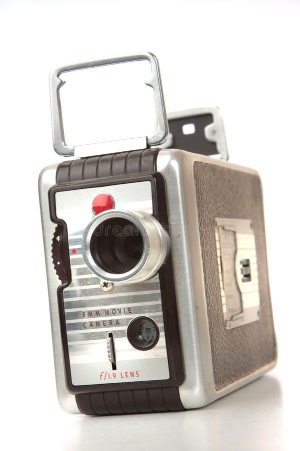 Old 8mm movie camera stock image. Image of strip, isolated - 12802547