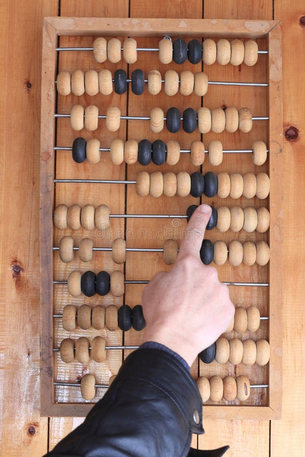 Old Abacus Wooden for the Calculating Stock Photo - Image of frame ...