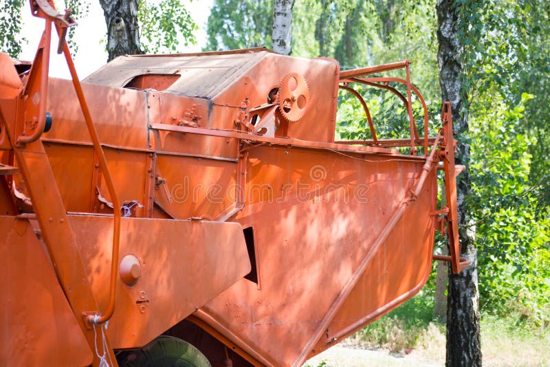 Old Abandoned Agricultural Machines for Harvesting Stock Image - Image ...