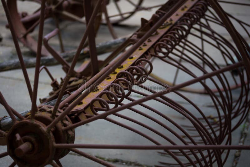 Old Abandoned Agricultural Machines for Harvesting Stock Image - Image ...