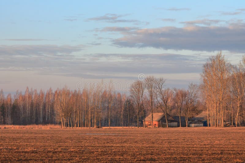 Old Abandoned Barn Open Field Icy Morning Stock Photos - Free & Royalty ...
