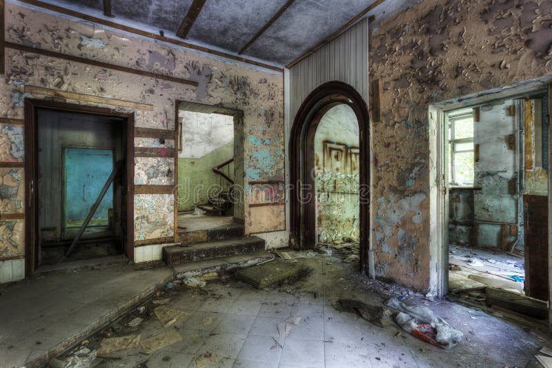 Old abandoned building stock photo. Image of floor, grungy - 62846270