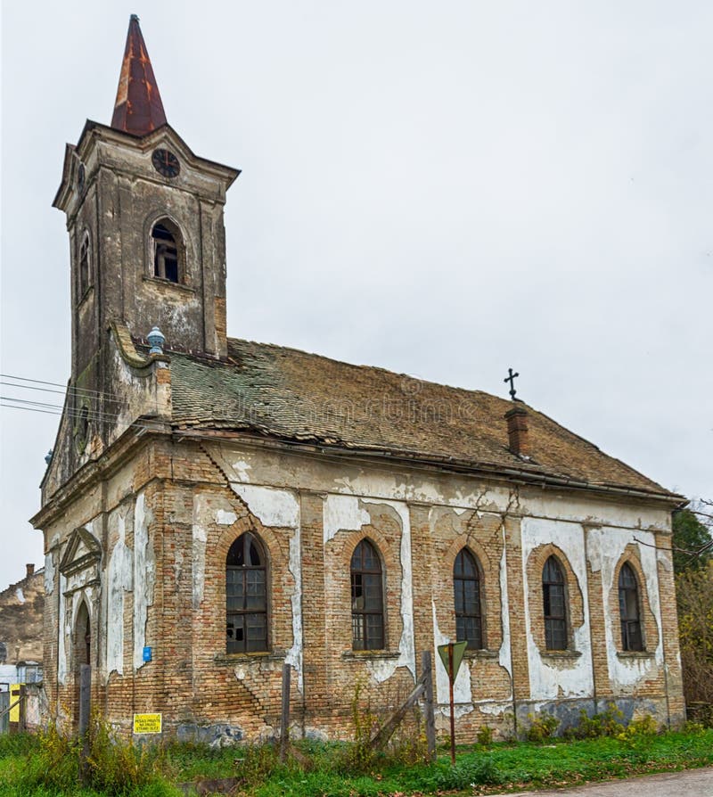 An Old Abandoned Catholic Monastery Stock Photo - Image of culture ...