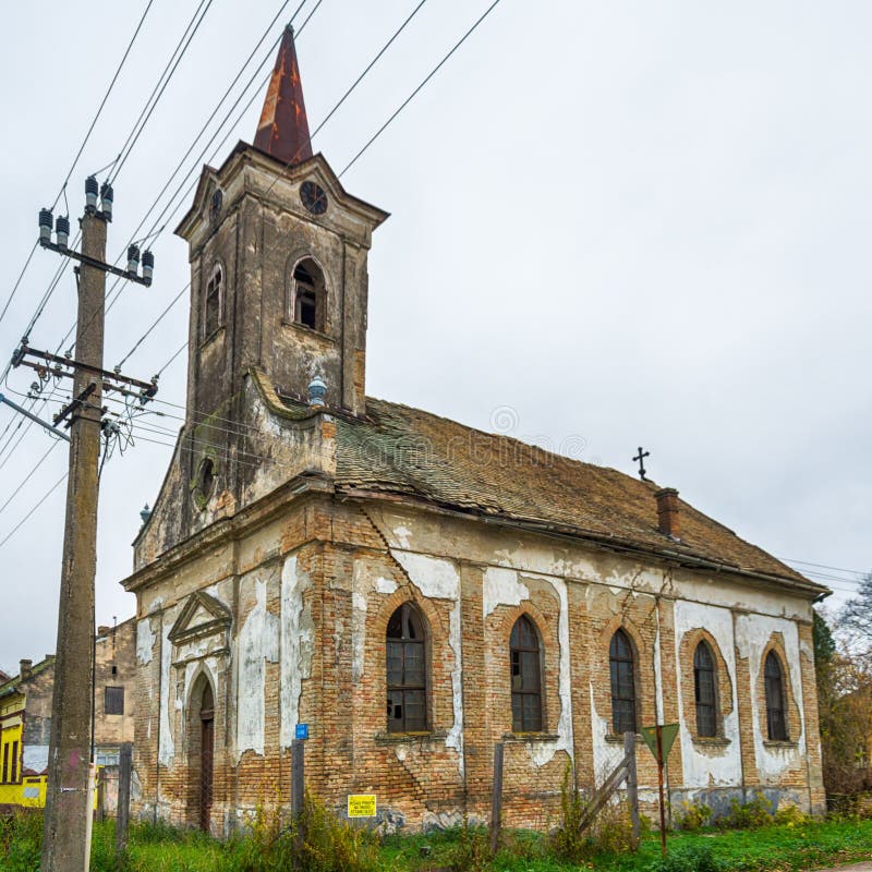 An Old Abandoned Catholic Monastery Stock Image - Image of monument ...