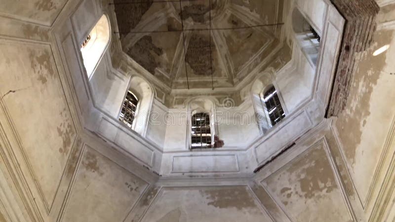 Old Abandoned Church View from Inside Stock Footage - Video of interior ...