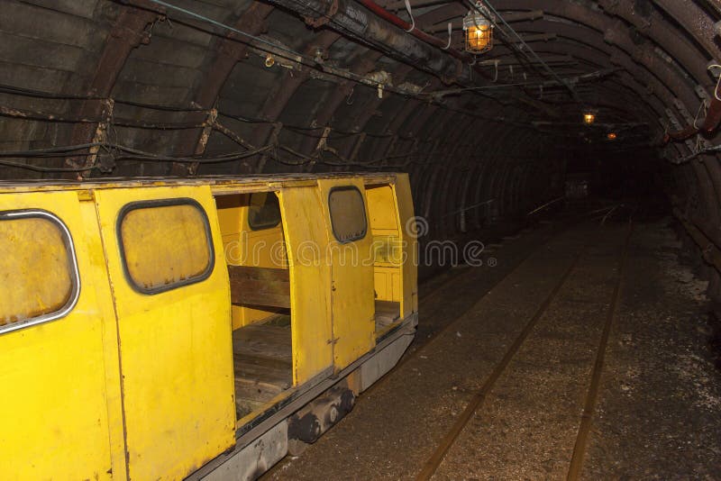 An Old, Abandoned Coal Mine and Mine Train. Coal Mining in the ...