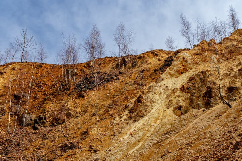 Old Abandoned Copper and Gold Surface Mine Stock Photo - Image of earth ...