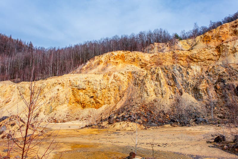 Old Abandoned Copper and Gold Surface Mine Stock Image - Image of ...