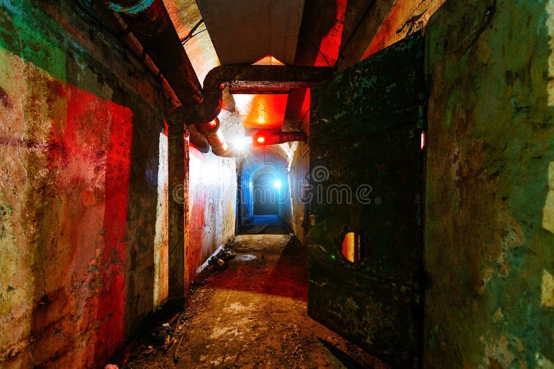 Old Abandoned Dark Soviet Bunker, Echo of Cold War Stock Photo - Image ...