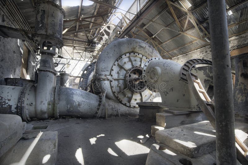 Old Abandoned Electric Power Station Stock Image - Image of generator ...