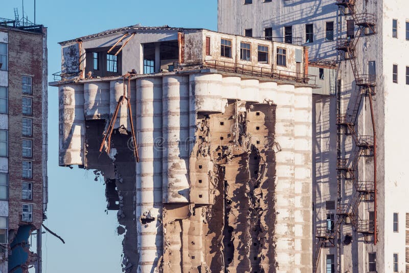 Old and abandoned elevator stock image. Image of industry - 249555985
