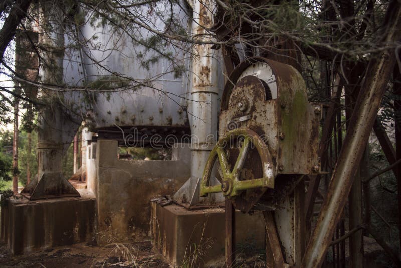 An Old Abandoned Extraction Plant Stock Image - Image of industry ...