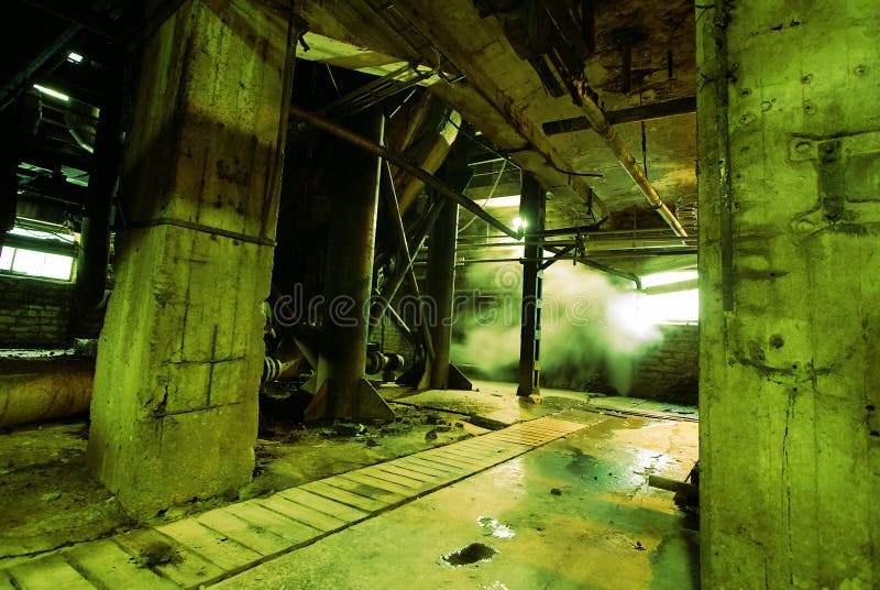 Old abandoned dark factory stock image. Image of jail - 13132347