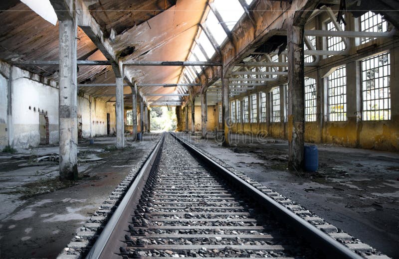 Old abandoned factory stock photo. Image of interior - 95972764