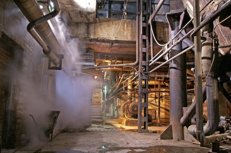 Old abandoned dark factory stock image. Image of jail - 13132347