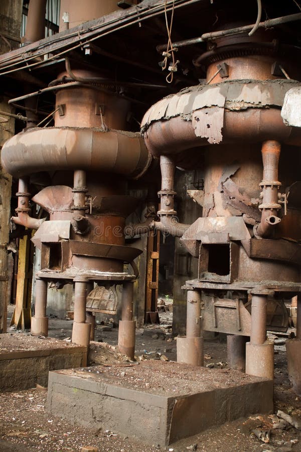 Old Abandoned Factory - Furnance Stock Image - Image of mill ...