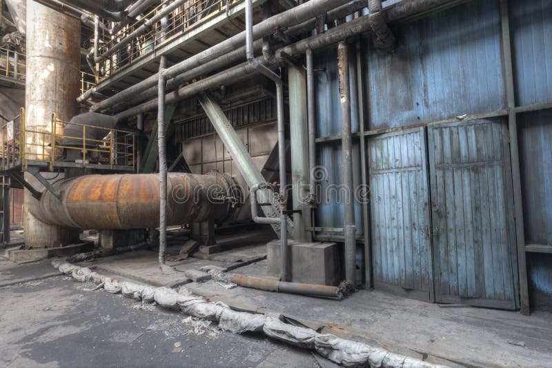 Old abandoned dark factory stock image. Image of jail - 13132347