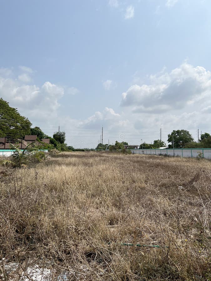 Old Abandoned Field in the Village Stock Image - Image of natural ...
