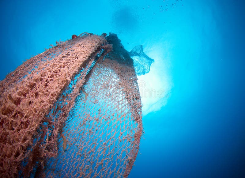 Old abandoned fishing net stock image. Image of tropical - 67766695