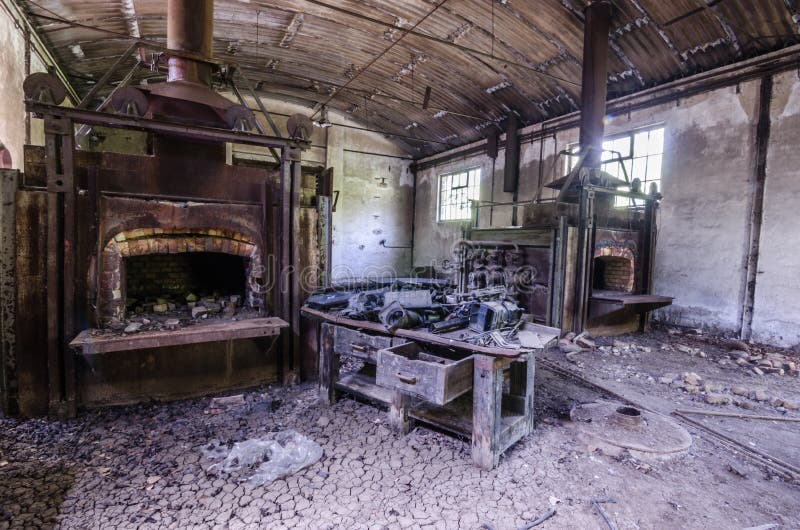 Old abandoned forge stock image. Image of environmental - 87380093