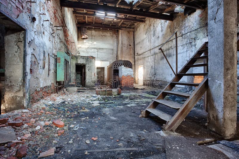 Old, Abandoned and Forgotten Brick Factory Stock Image - Image of ...