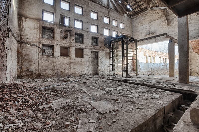 Old, Abandoned and Forgotten Brick Factory Stock Image - Image of ...