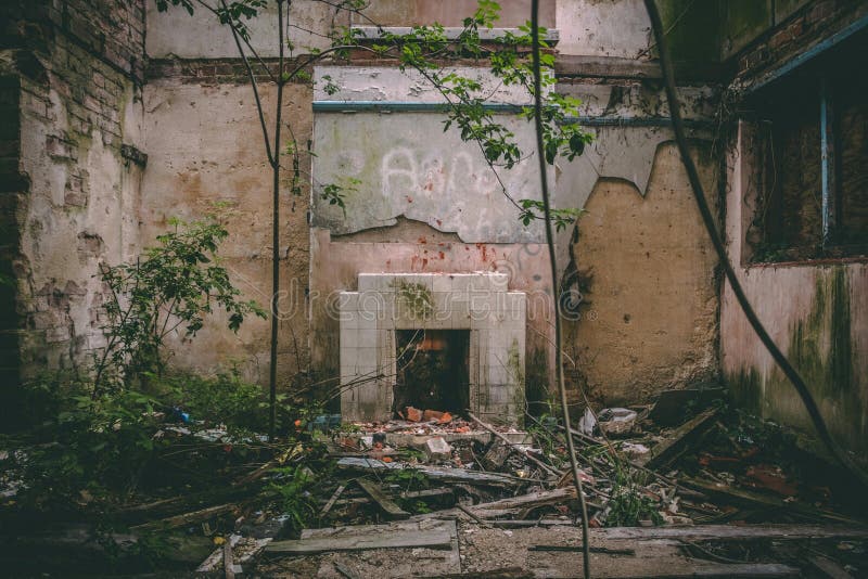 An Old Abandoned and Forgotten Building in the City Center Stock Photo ...