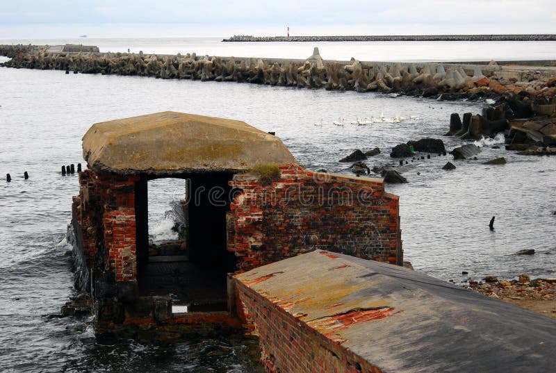 Old Abandoned Fort on the Baltic Spit Stock Photo - Image of ...