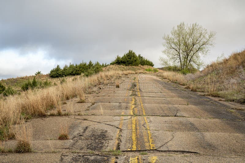 Old abandoned highway stock photo. Image of road, yellow - 149207694