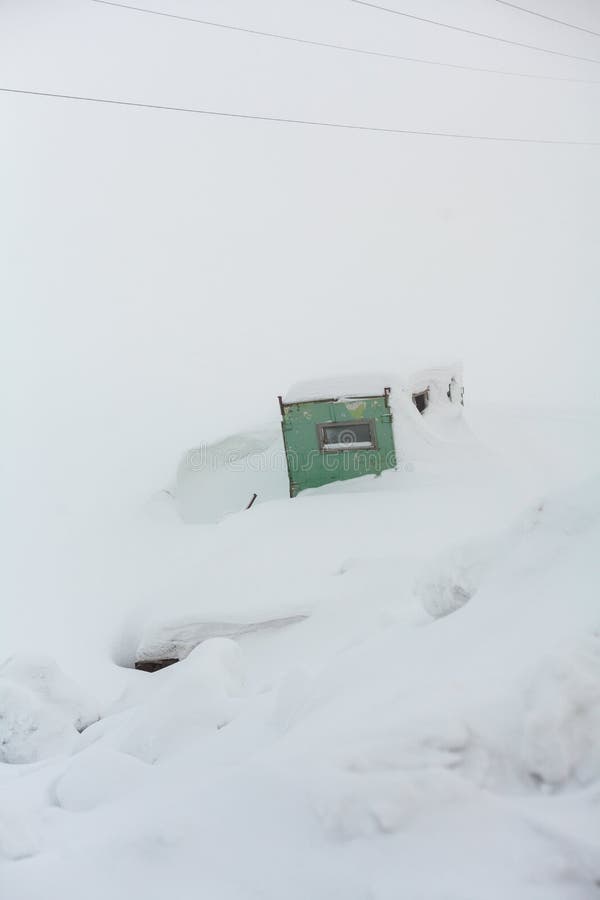 Old Abandoned House in Field of Snow Stock Image - Image of rural, snow ...