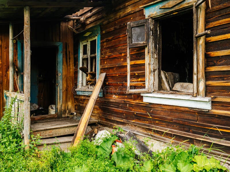Old Abandoned House. the House that Was on Fire Stock Image - Image of ...