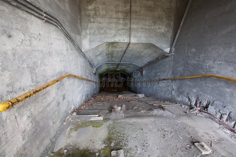 Old Abandoned Industrial Chute Stock Image - Image of rundown, tunnel ...